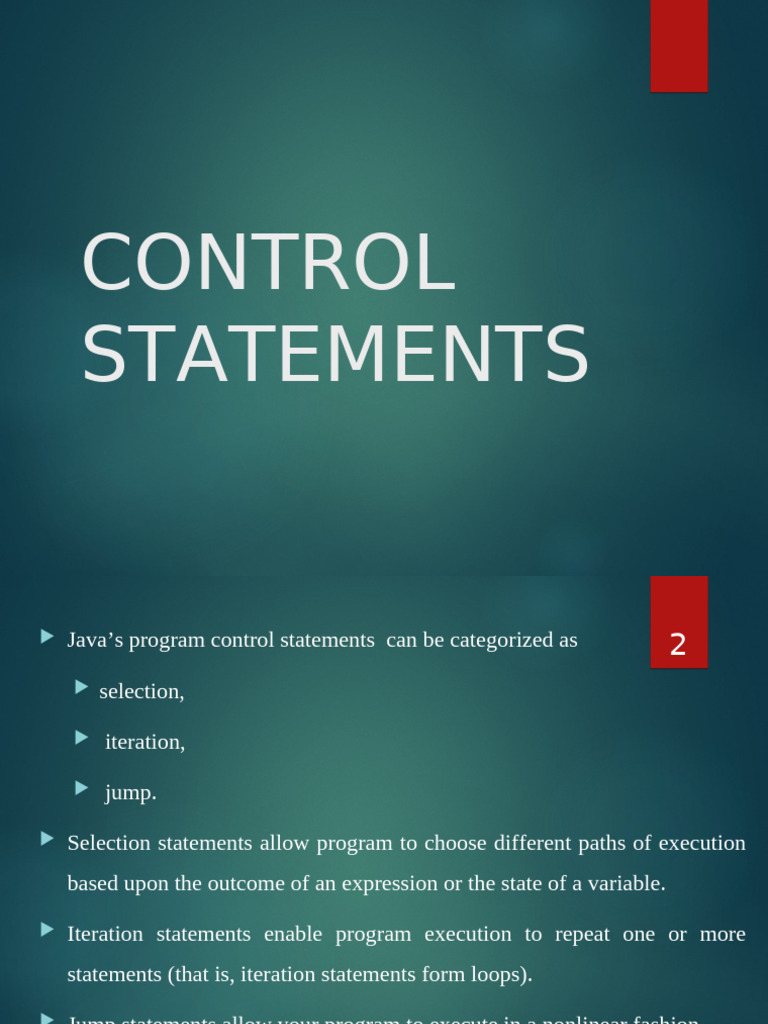 4 - Control Statements | PDF | Control Flow | Computer Science