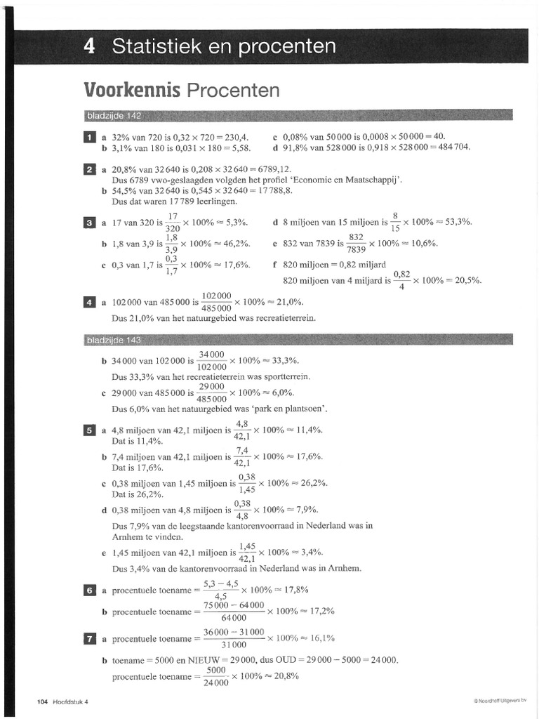 Getal en Ruimte Havo 2 Getal en Statistiek | PDF