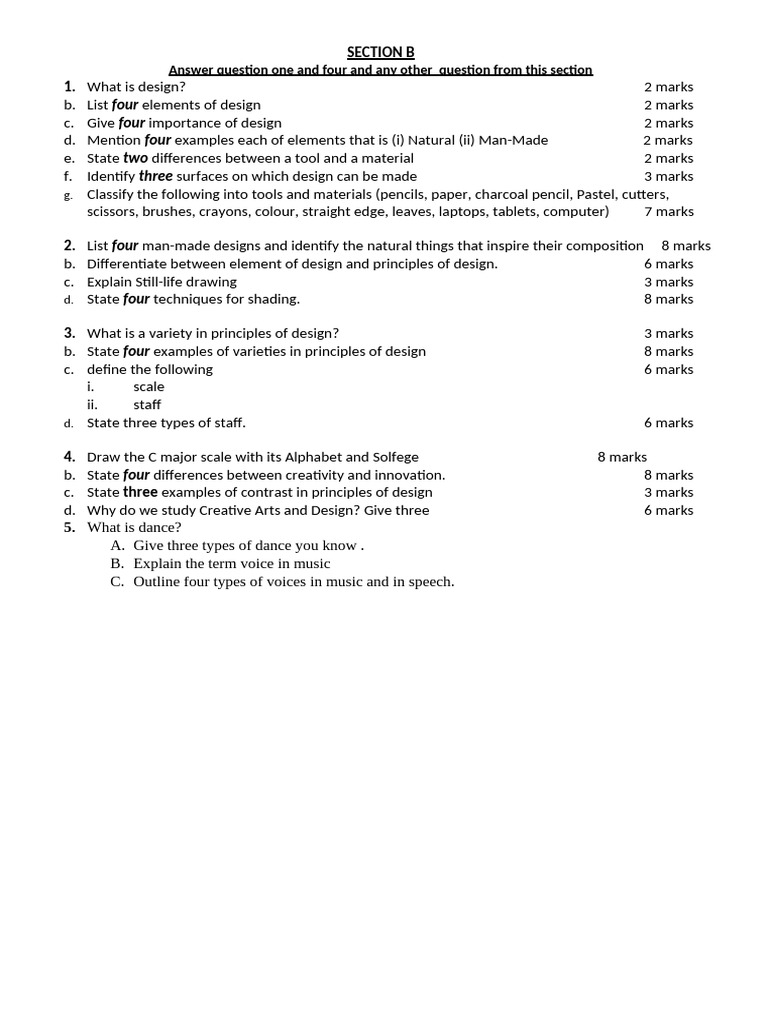 Basic 6&7 CAD Questions | PDF | The Arts
