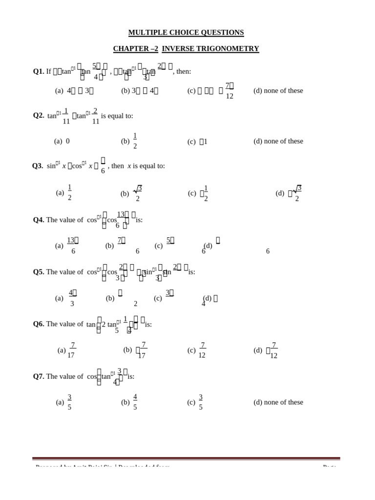 389182859-Ch-2-Inverse-Trigo-Multiple-Choice-Questions-With-Answers (1 ...