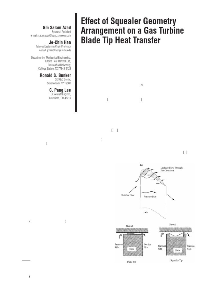 2002 - Effect of Squealer Geometry | PDF | Turbine | Fluid Dynamics