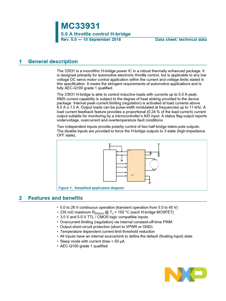 MC33931 | PDF | Electronic Engineering | Electrical Circuits