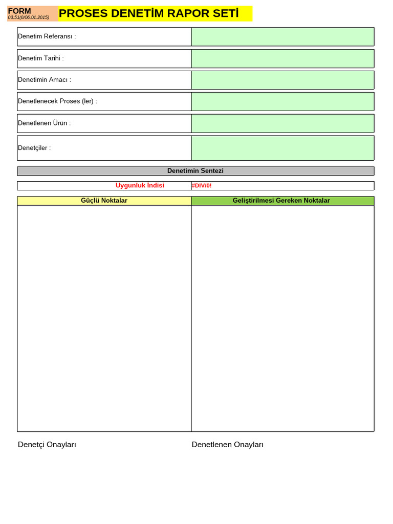 Proses Denetim Genel | PDF