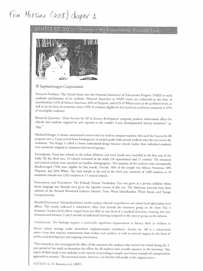 Mertens Et Al 2015 Summaries | PDF | Music Education | Mentorship