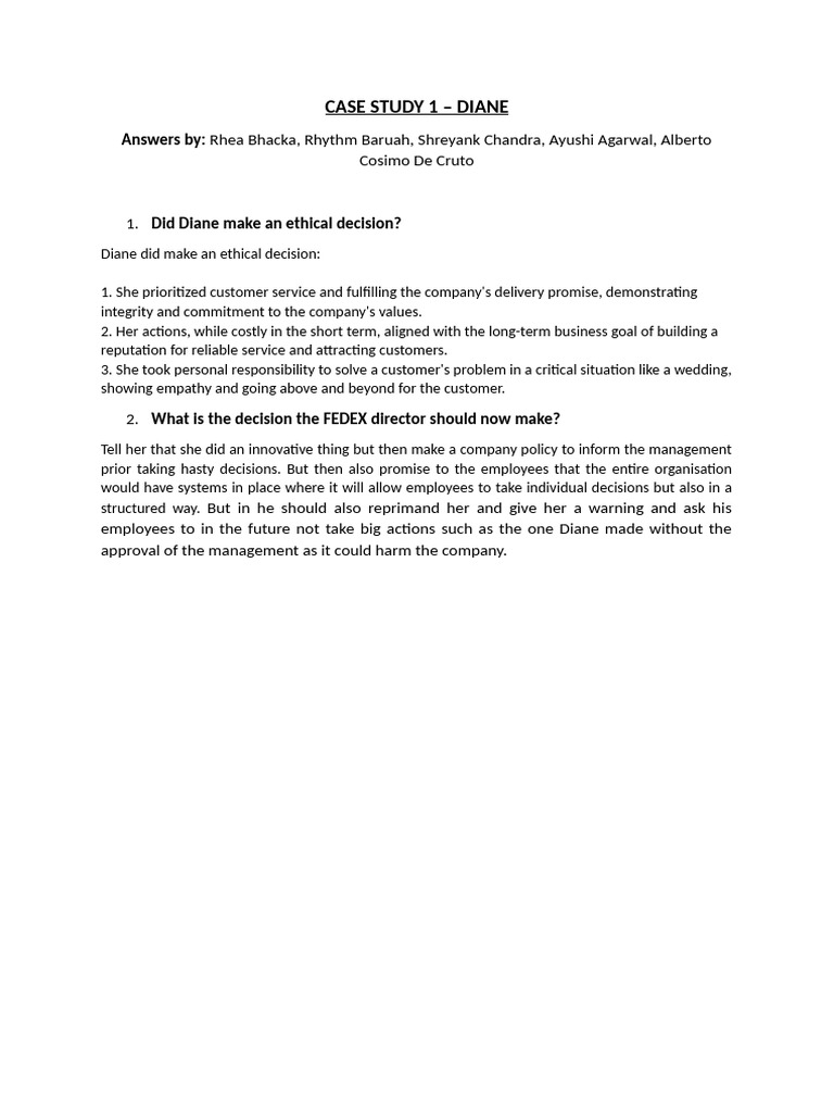 CASE STUDY 1 2 | PDF