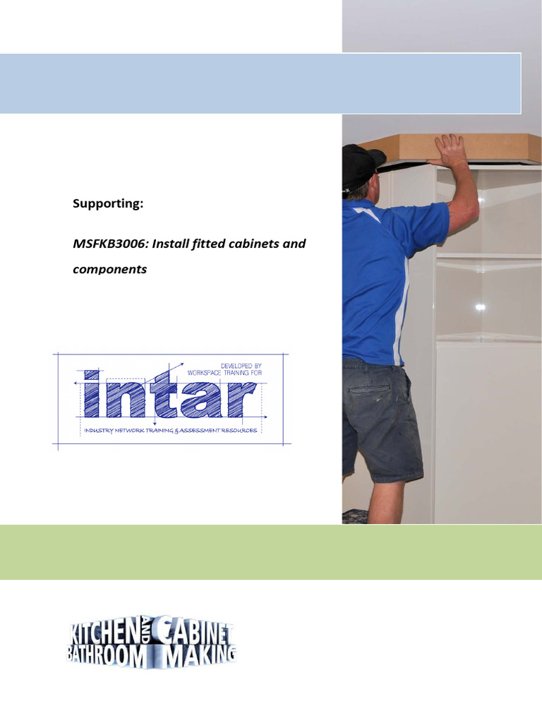 installing_cabinets_on-site_learner_guide | PDF | Screw | Corrosion