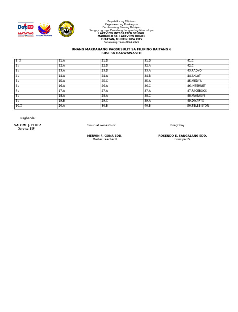 Key To Correction | PDF