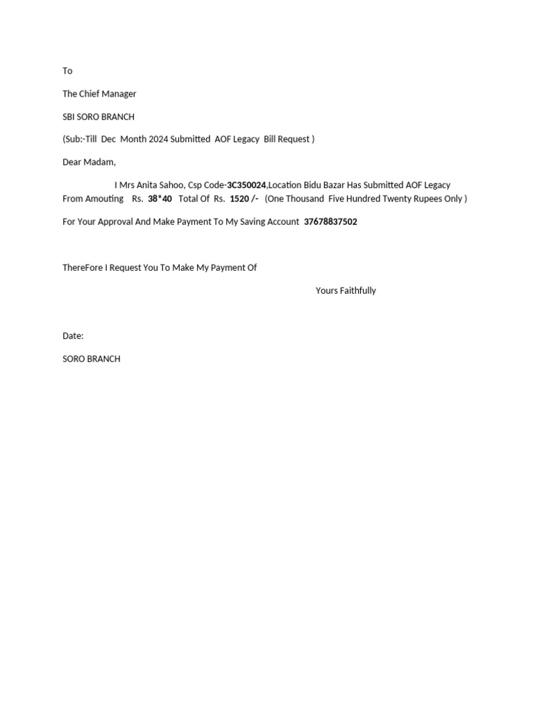 Legacy Payment Request Form | PDF