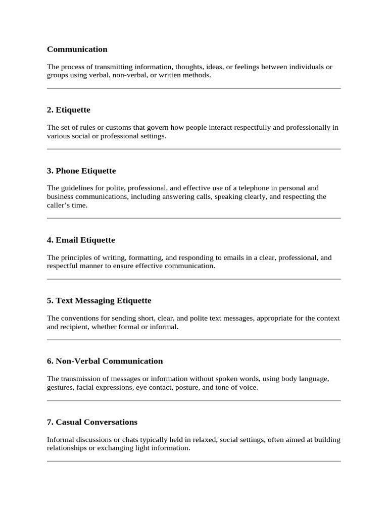 Essential Communication Etiquette Guide | PDF