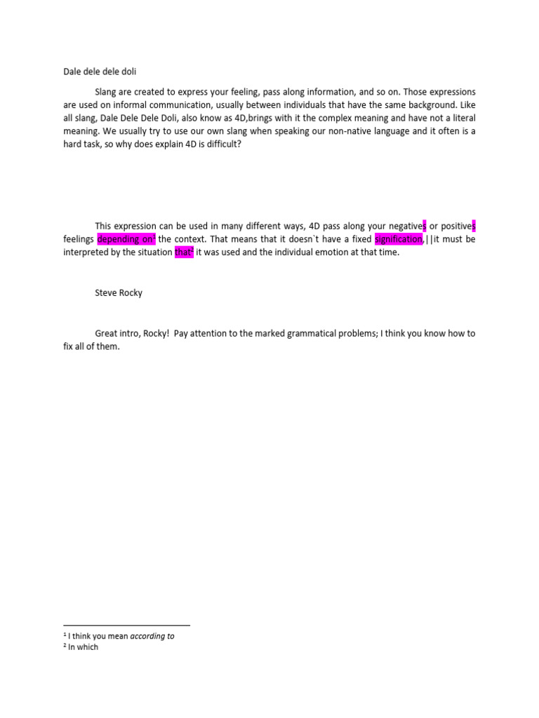 Slang Dale Dele Dele Doli | PDF