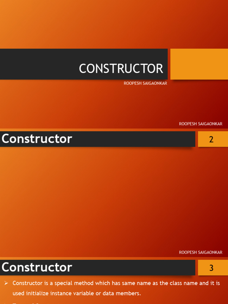 Constructors Theory+Programs | PDF | Constructor (Object Oriented Programming) | Programming