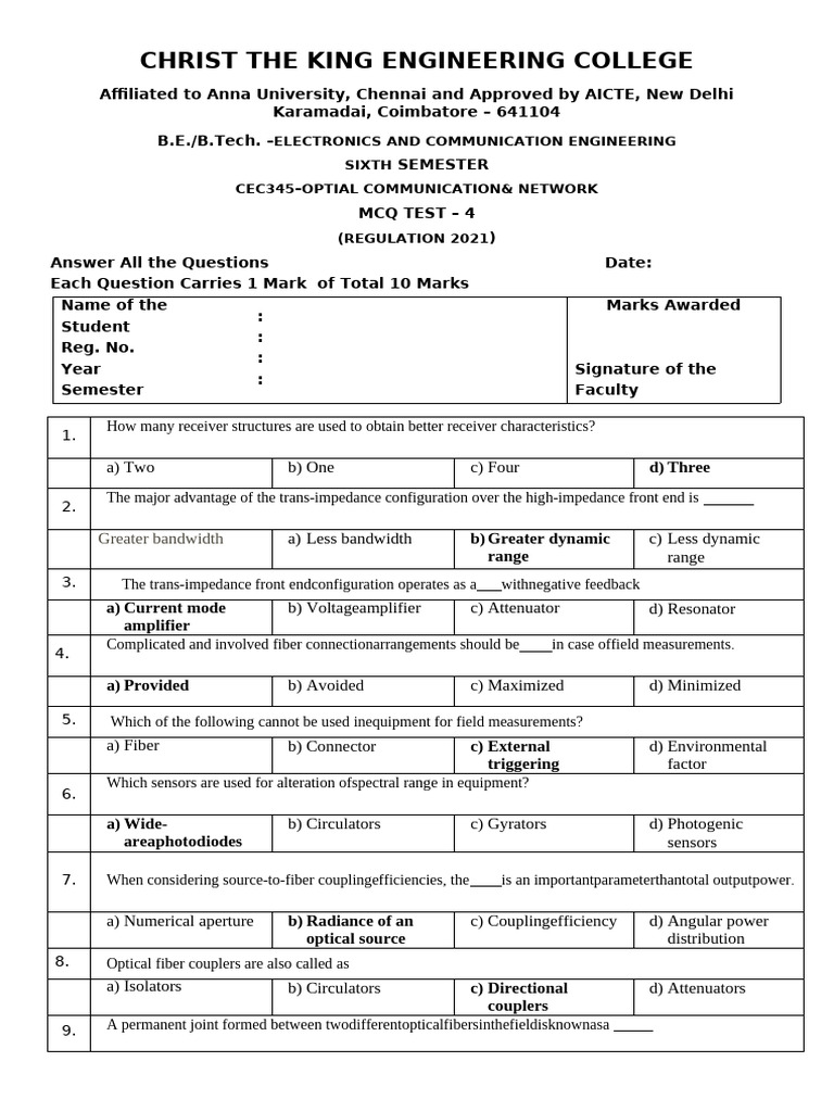 OCN-UNIT-4 | PDF | Optical Fiber | Computer Engineering