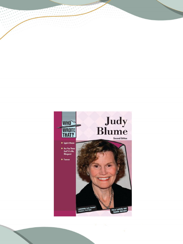 (Ebook) Judy Blume by Elisa Ludwig, Dennis Abrams, Kyle Zimmer ISBN ...