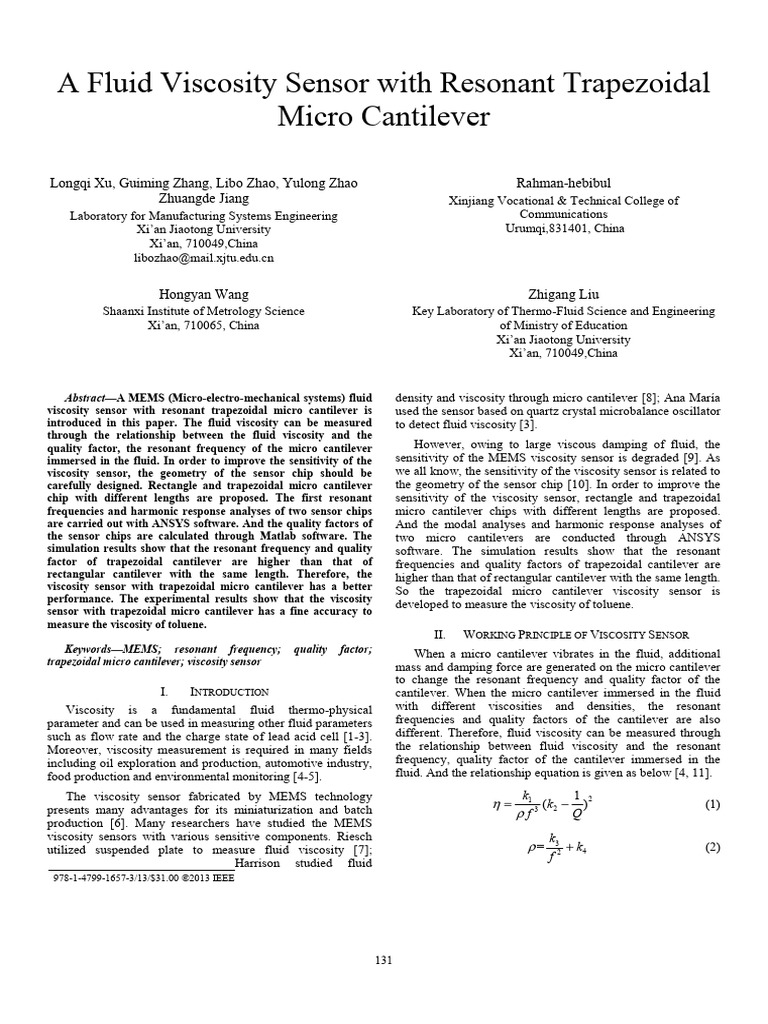 xu2013 | PDF | Viscosity | Materials Science