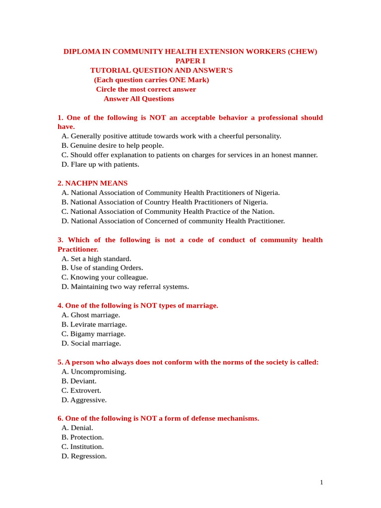 National Exams Tutorial Question Paper I - II & III | PDF | Ear | Vaccines