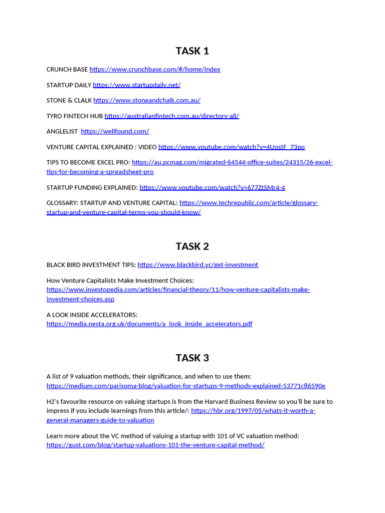 Links To Learn Venture Capital | PDF | Venture Capital | Corporate Finance