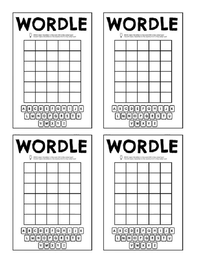 wordle blank | PDF