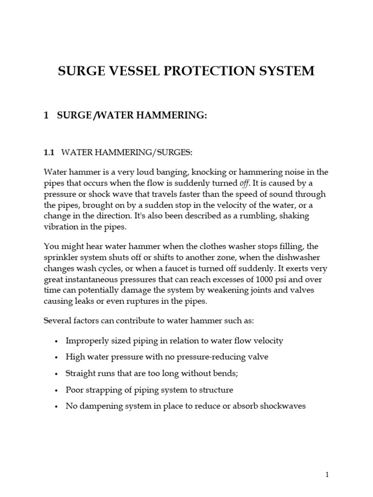 Experimental Studies On Surge Vessel Protection System | PDF | Valve ...