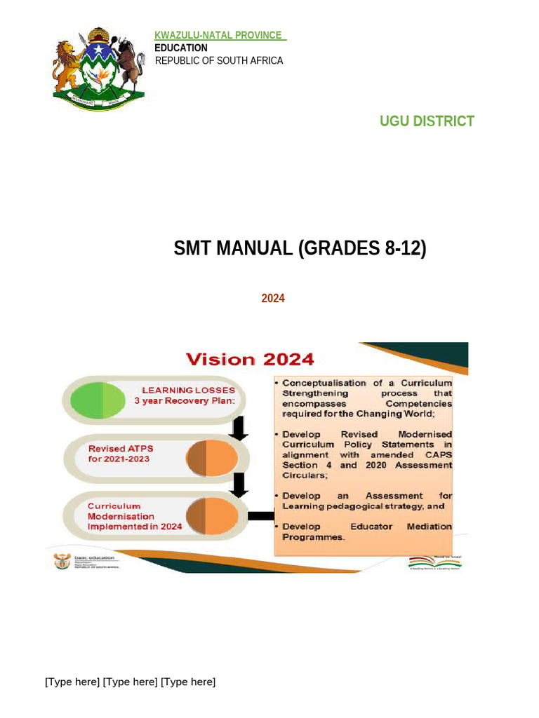 SMT Manual 2024 Version1 | PDF | Teachers | Educational Assessment