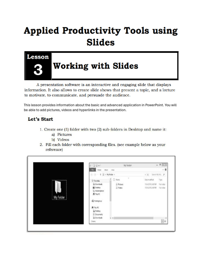 Applied Productivity Tools Using | PDF