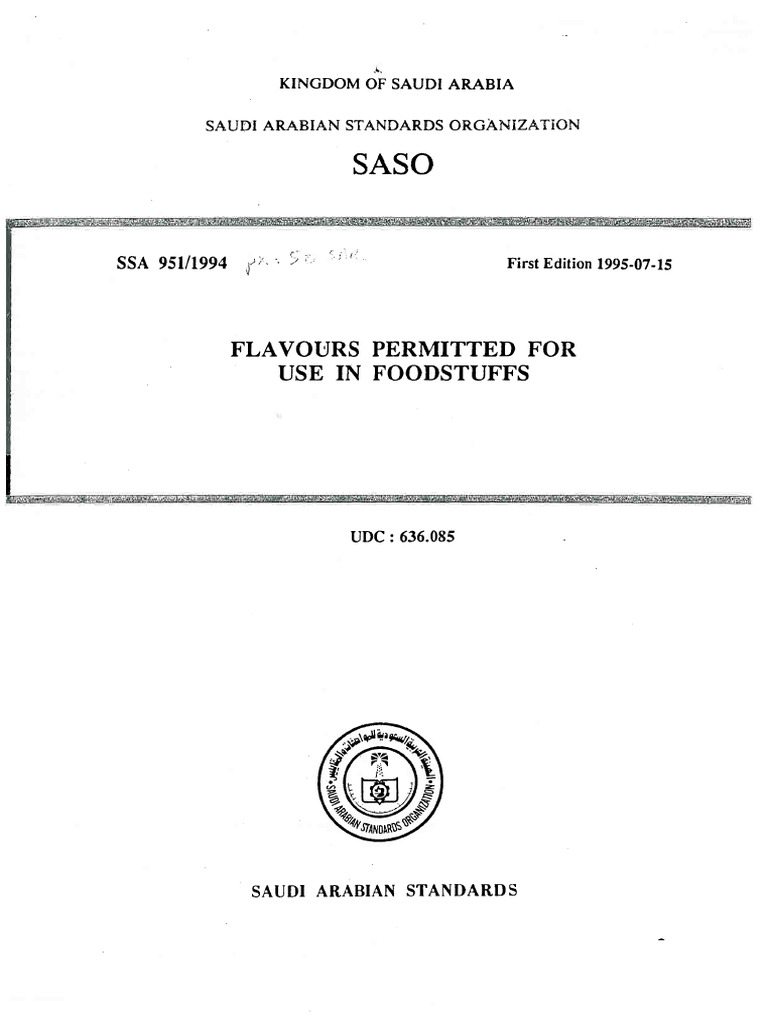 SASO Flavours (1) | PDF