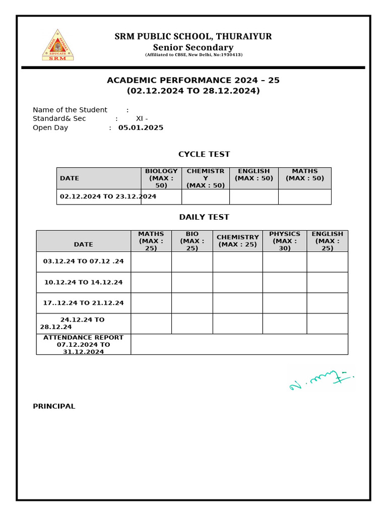 Xi b1 PCMB Rank Card | PDF