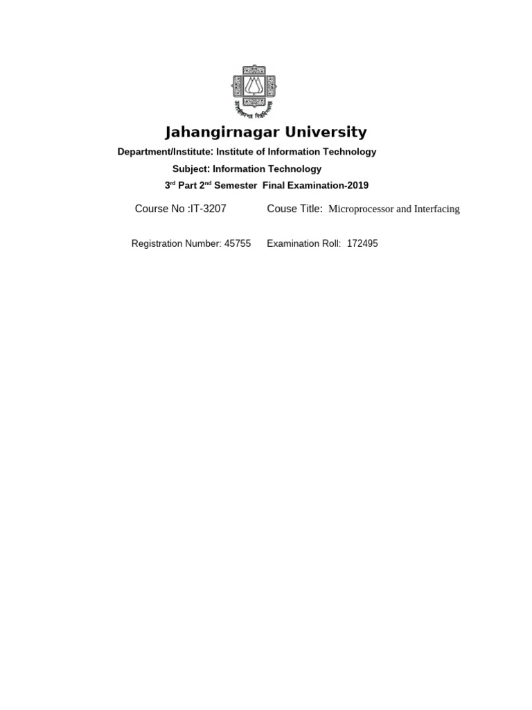 3rd Year 1st Semes Final Exam Top Sheet | PDF