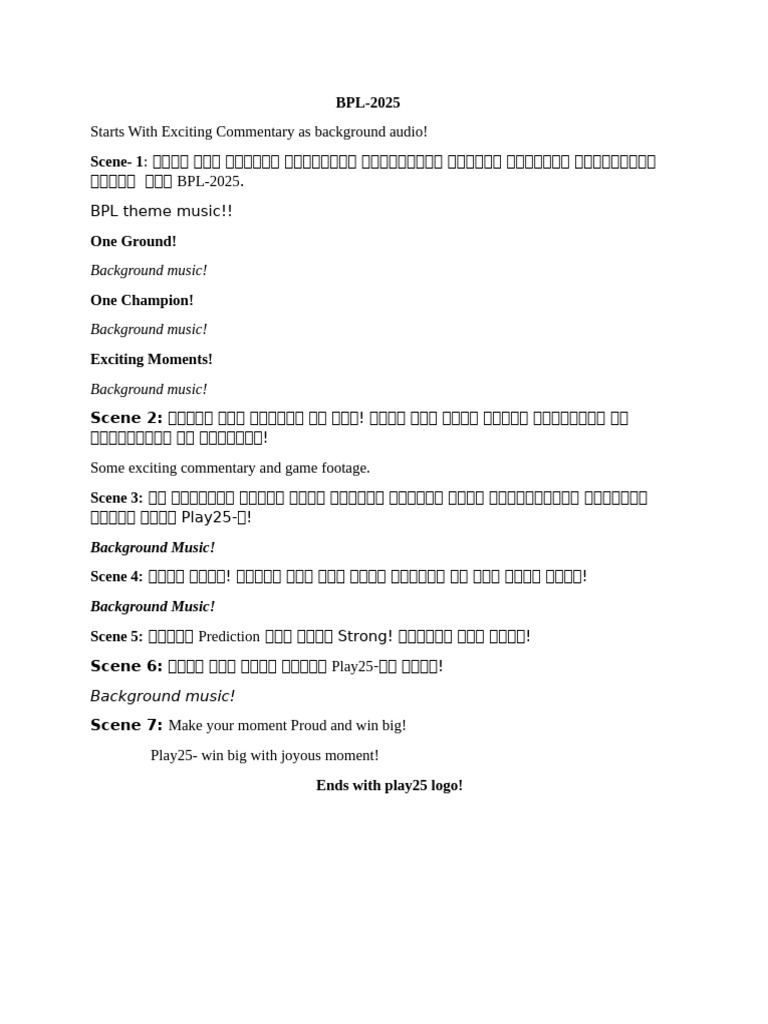Bpl-25 Script Final | PDF