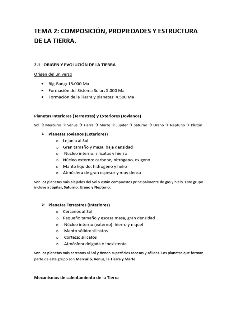 Tema 2-Geología | PDF | Campo magnético de la tierra | Tierra