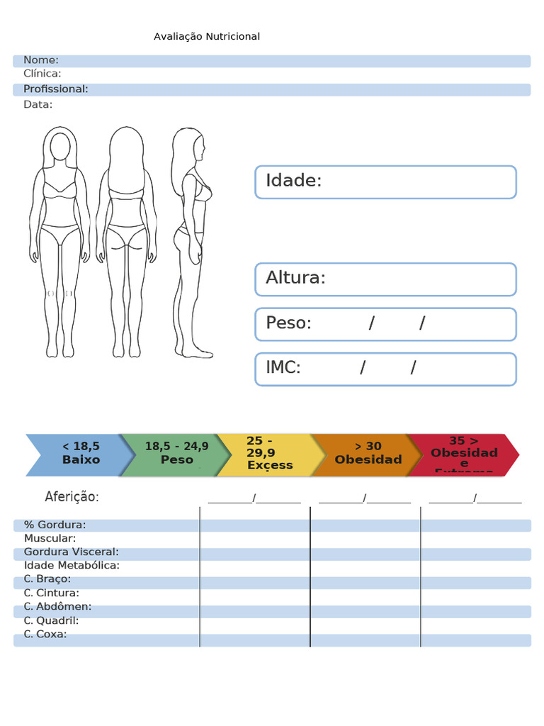 Ficha Antropometrica 2025 | PDF