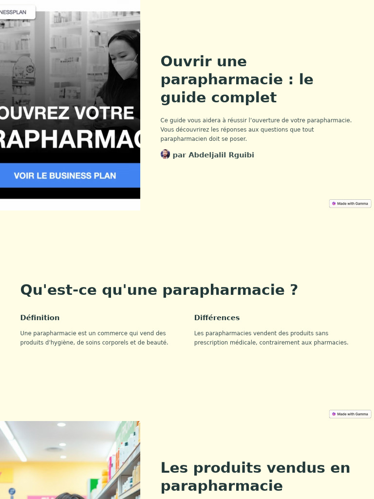 Ouvrir une parapharmacie : guide pratique | PDF