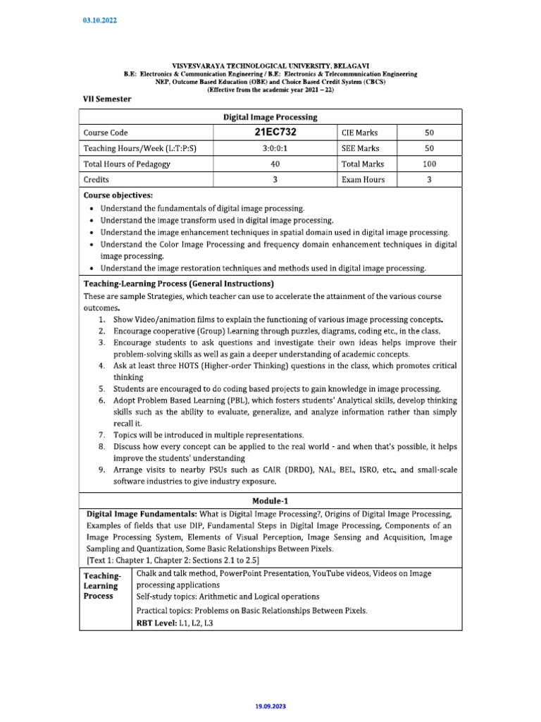 DIP_SYLLABUS-1 | PDF