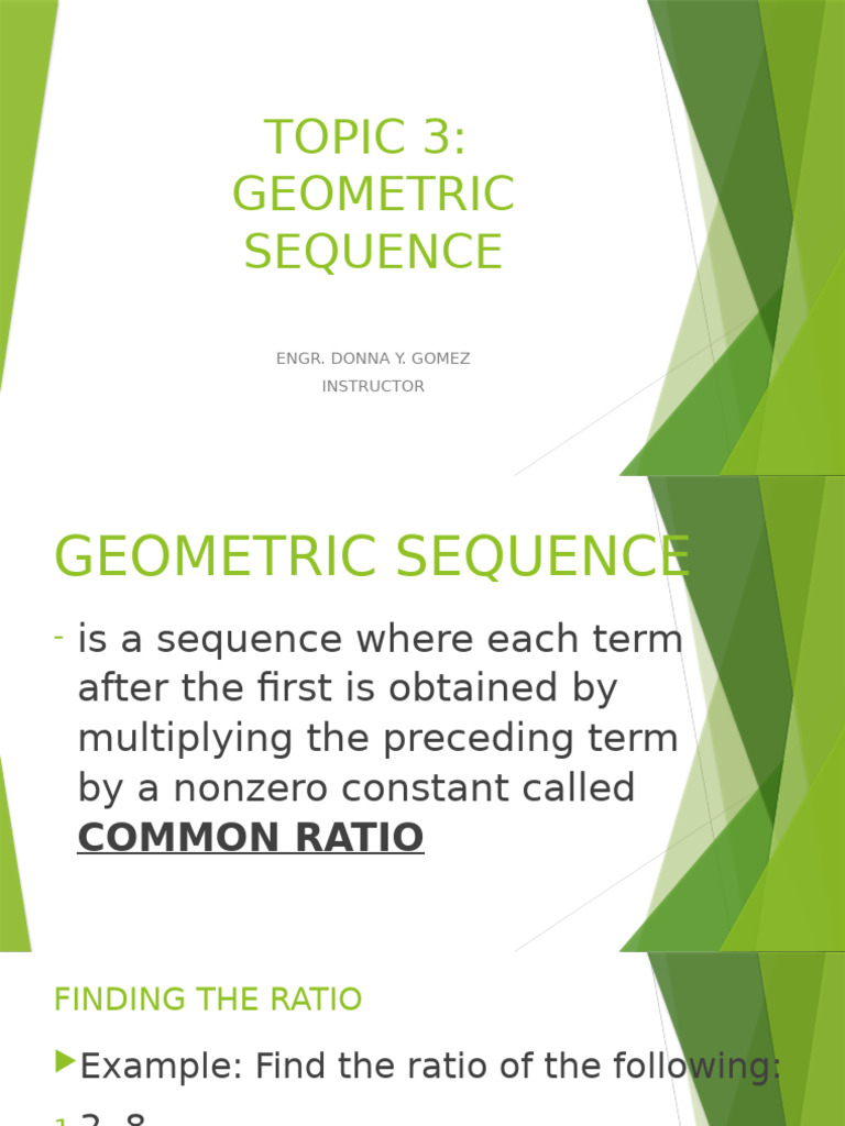 3 Geometric Sequence | PDF | Algebra | Mathematical Analysis