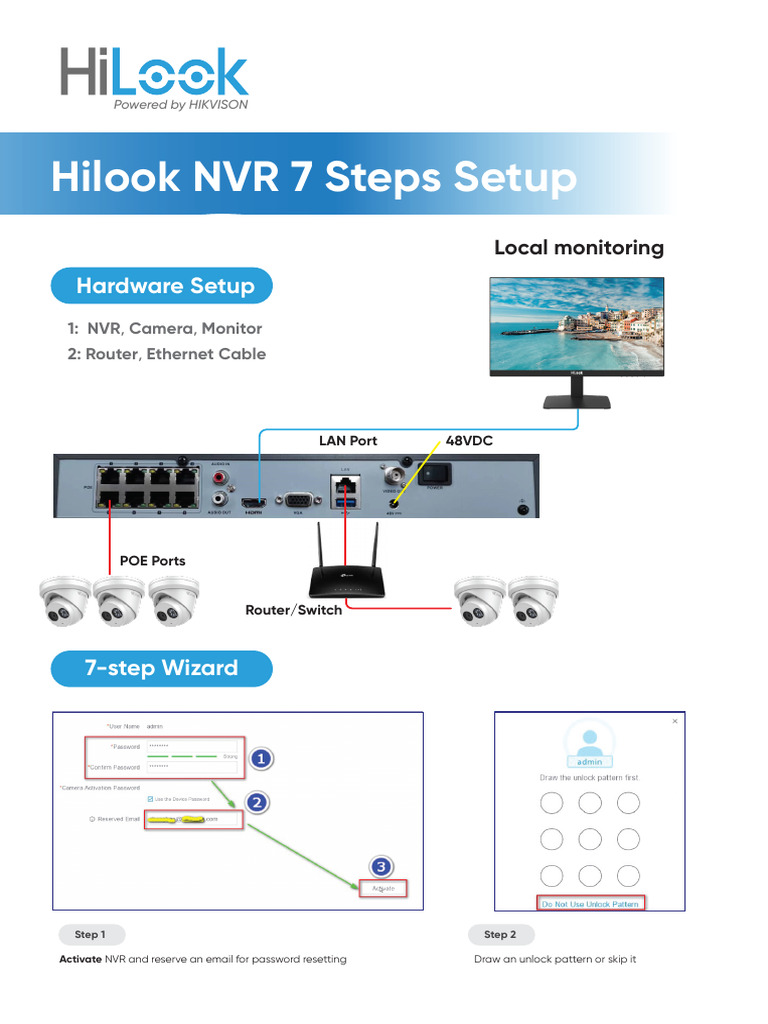 Hilook NVR Setup Guide: 7 Steps | PDF