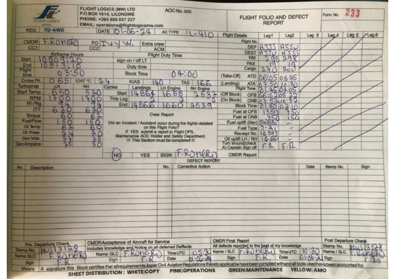 Flight Folio1st | PDF