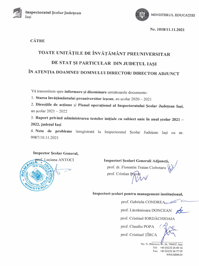 Materiale Consfatuire Directori | PDF