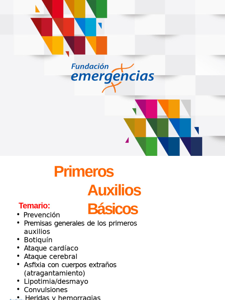 PRIMEROS AUXILIOS | PDF | Primeros auxilios | Herida