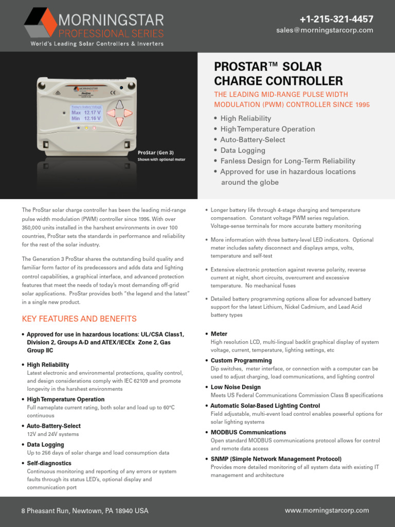 Datasheet Prostar PS 30M en | PDF | Electrical Engineering | Electricity