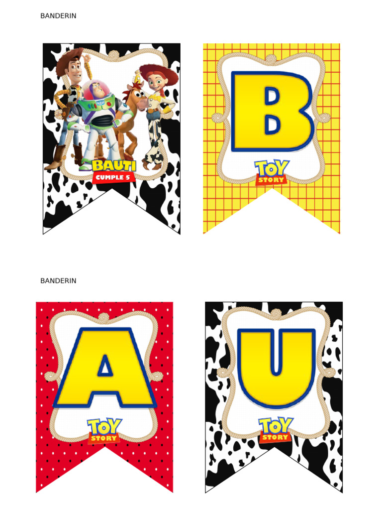 Banderin Editable TOY STORY | PDF