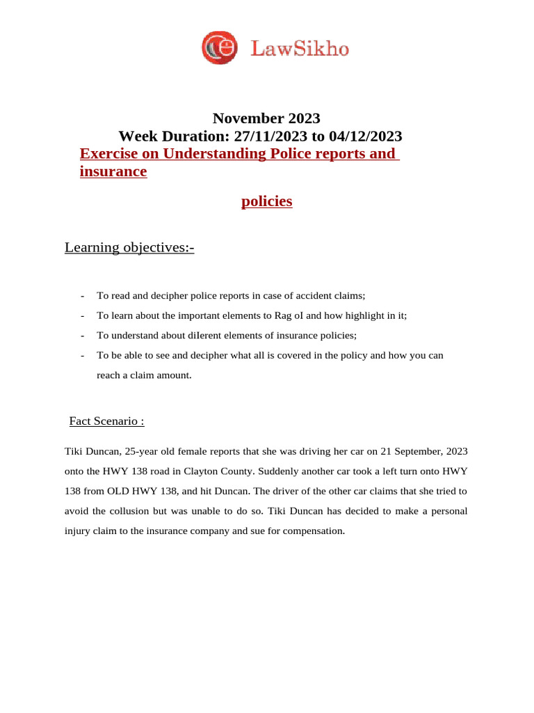 Police reports | PDF | Insurance | Liability Insurance