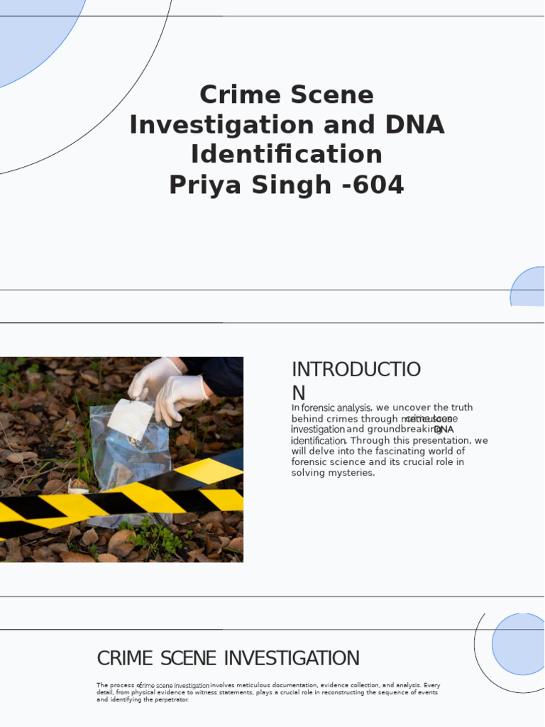 Priya Singh - Crime Scene Investigation and DNA Identification, 604 | PDF