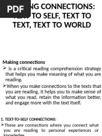 Text Connection Strategies Worksheet | PDF