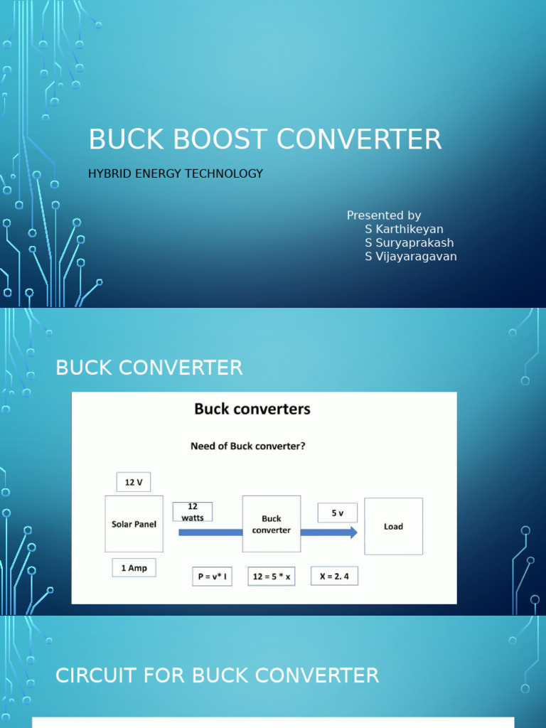 Buck Boost Converter Overview and Applications | PDF | Power Supply ...