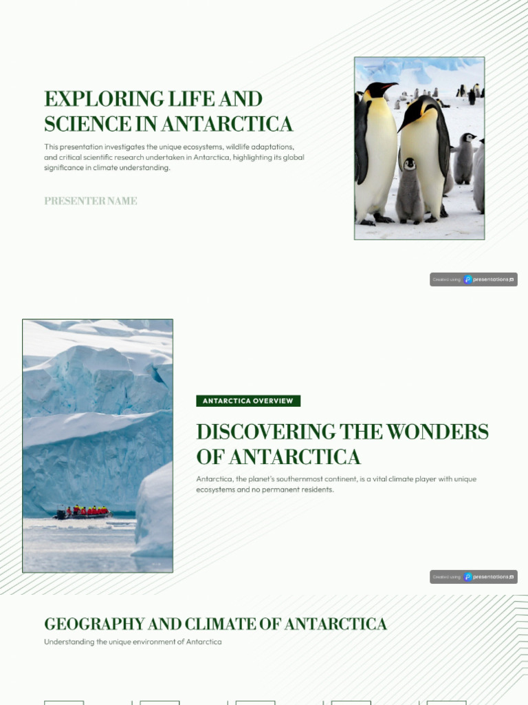 Antarctica Life and Science Presentation | PDF