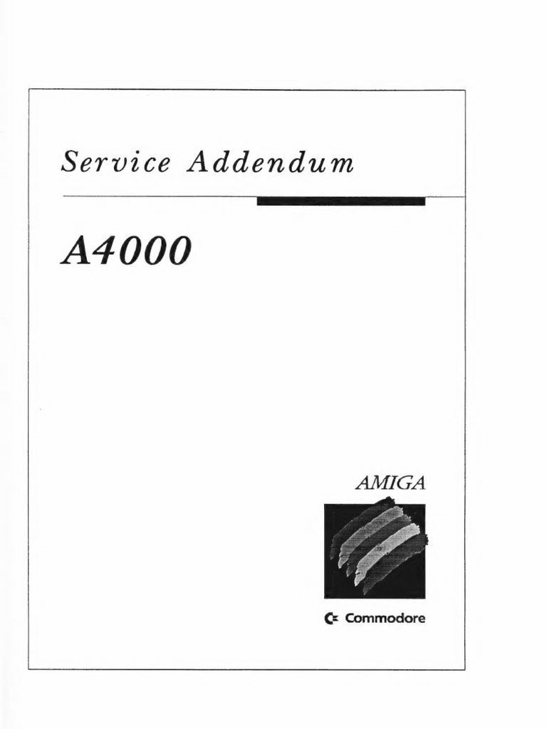 A4000 Service Manual - Text | PDF | Computer Architecture | Computer ...