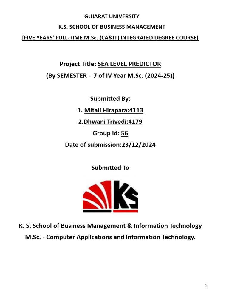 Sea Level Predictor Project Overview | PDF | Regression Analysis ...