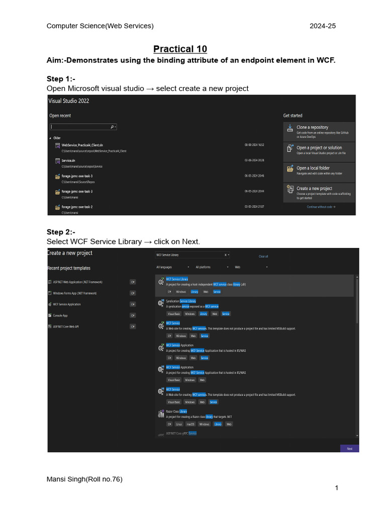 MS WS Practical 10 | PDF | Windows Communication Foundation | Communications Protocols