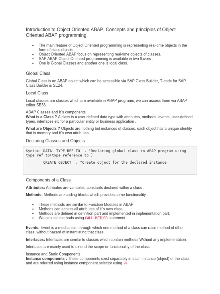 Abstract Factory ALV OOABAP | PDF | Class (Computer Programming) | Method (Computer Programming)