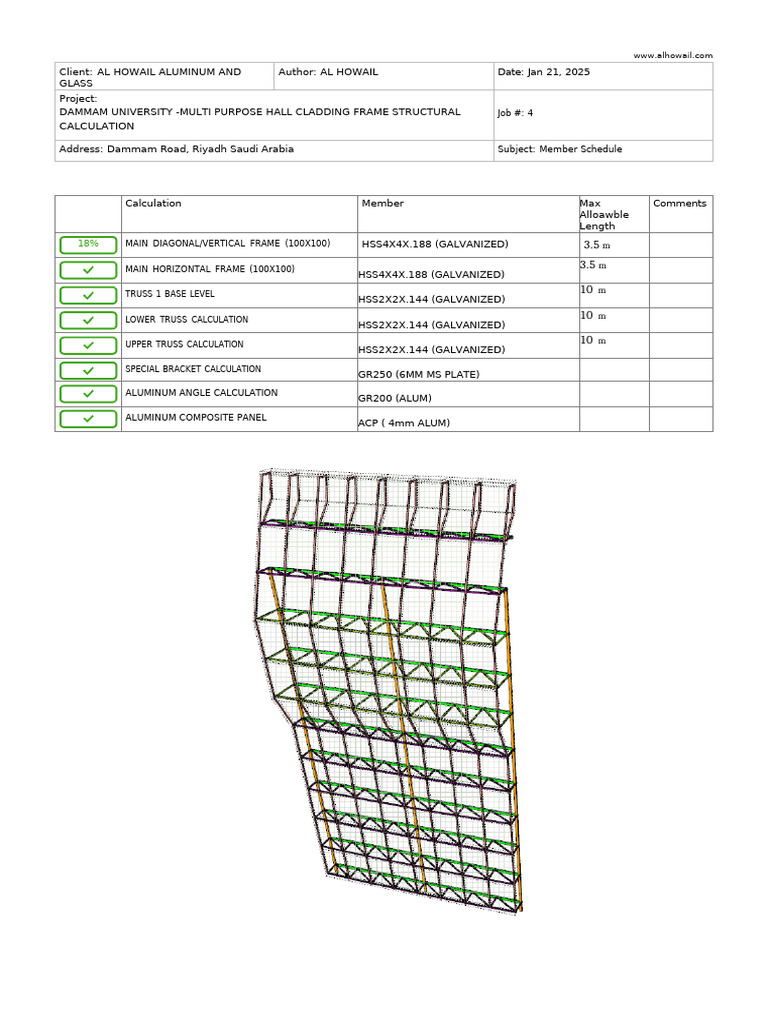 Dammam University - Maulti Purpose Hall Aluminum Composite Panel Frame ...