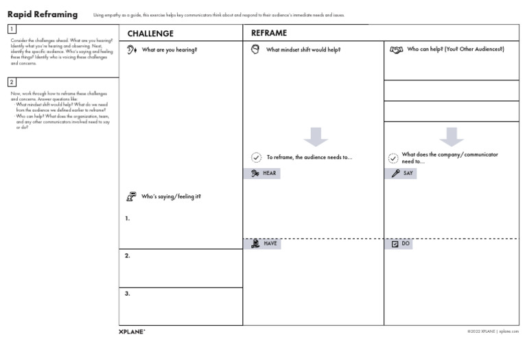 XPL Worksheet Rapid-Reframing | PDF